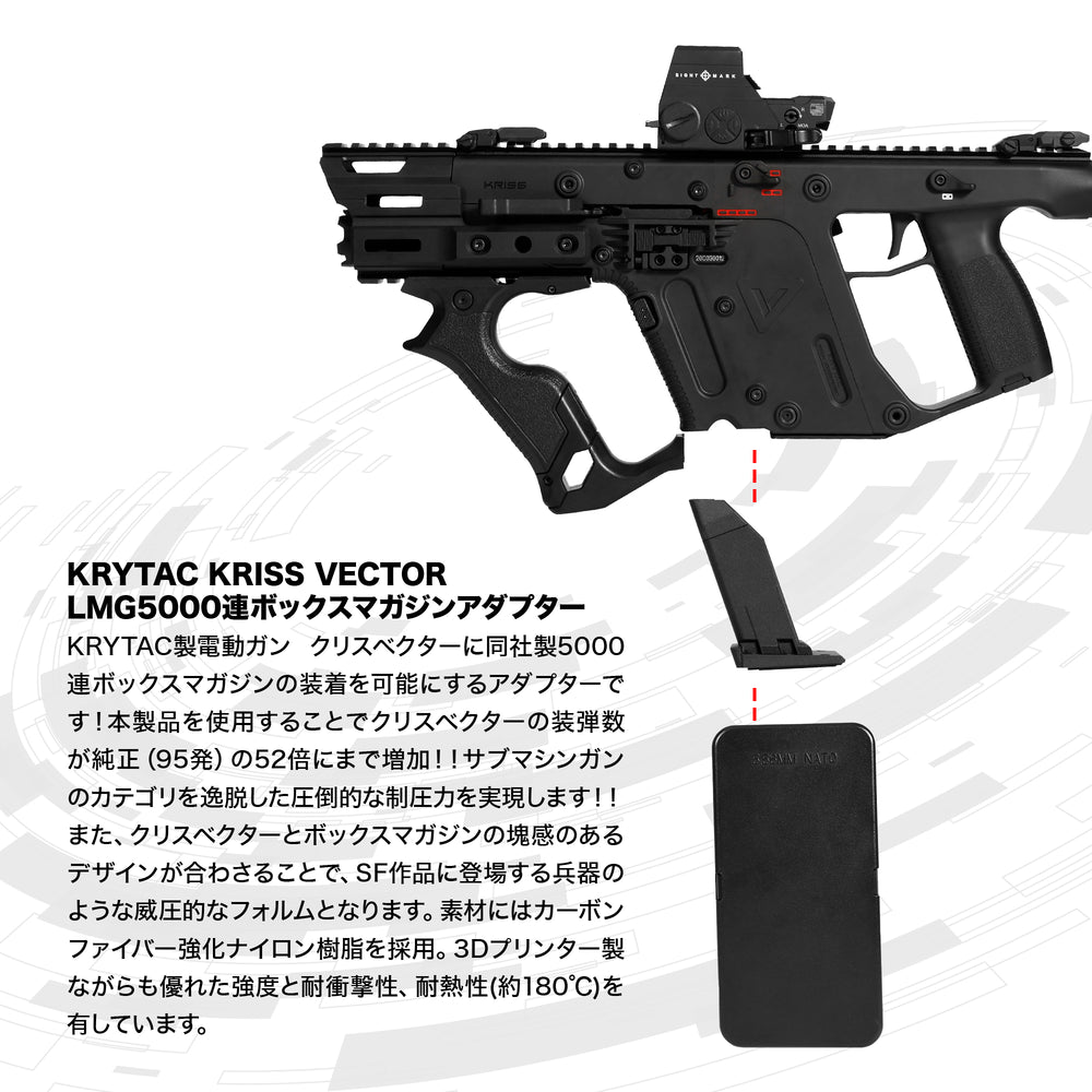 【受注生産】【LayLax.com限定】KRYTAC KRISS VECTOR LMG5000連ボックスマガジンアダプター [PROTO G