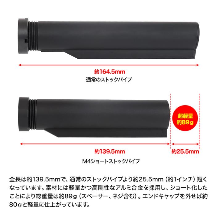 M4 Short Stock Pipe (Tokyo Marui Automatic Electric Gun Series)[FirstF ...